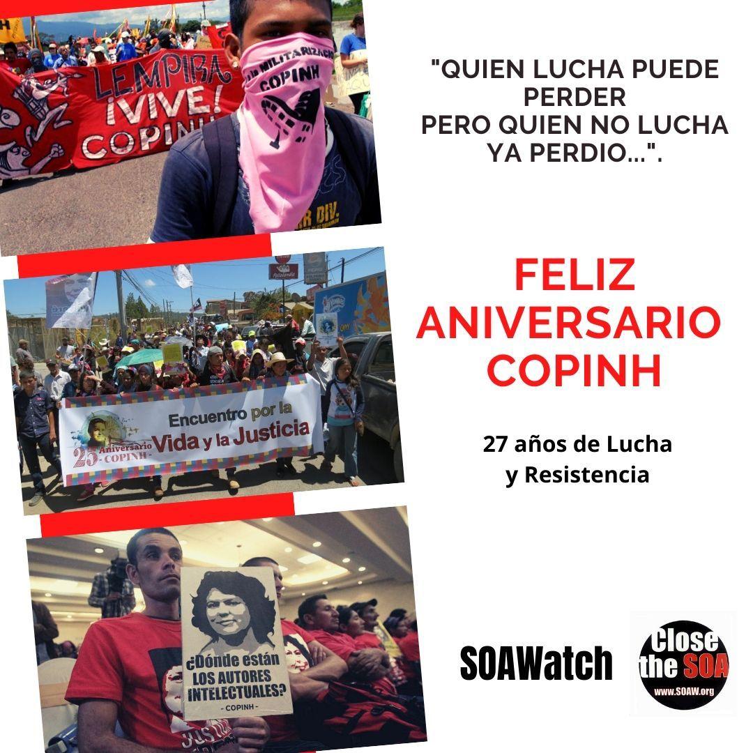 Saludos al COPINH en su 27º aniversario. - COPINH