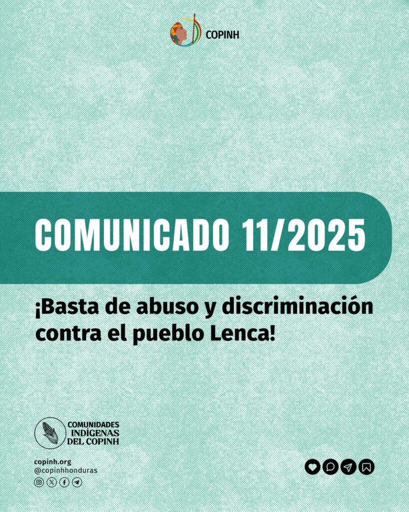 COMUNICADO 11/2025 ¡Basta de abuso y discriminación contra el pueblo ...