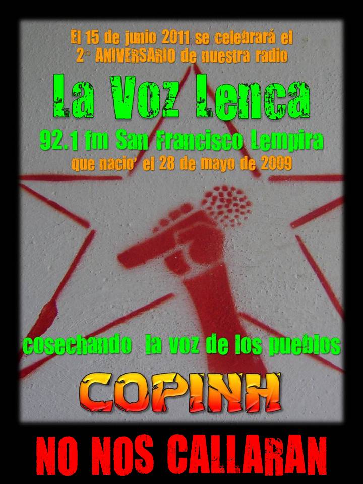 Aniversario \”LA VOZ LENCA\” EN SAN FRANCISCO LEMPIRA!!! – COPINH